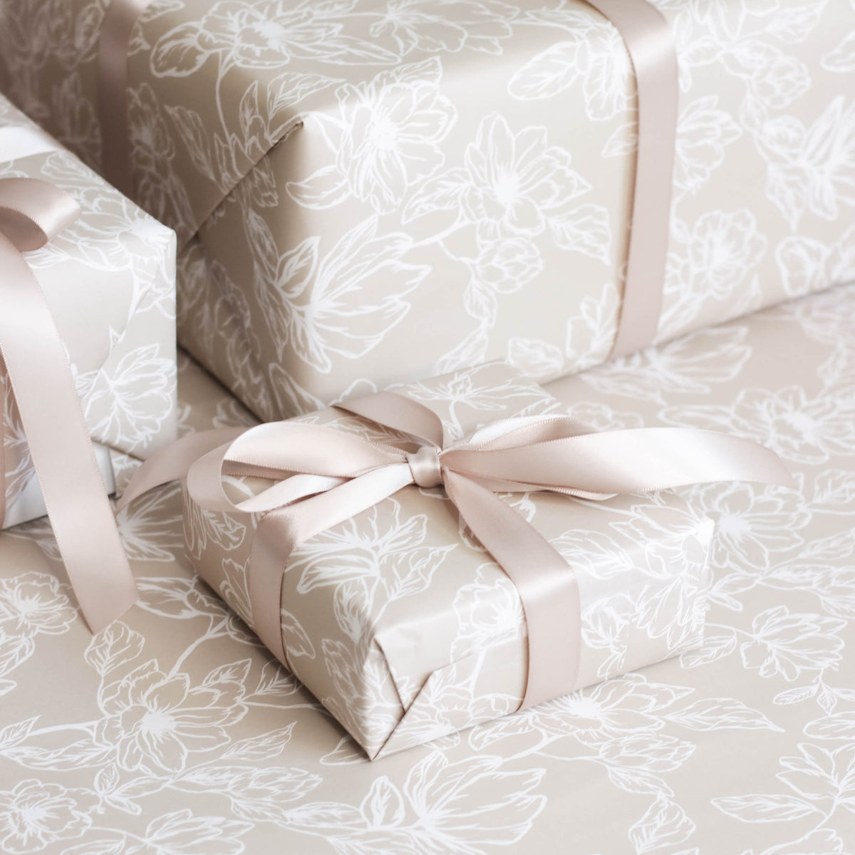 Taupe Magnolia Wrapping Paper – Shop Susan Gordon Pottery